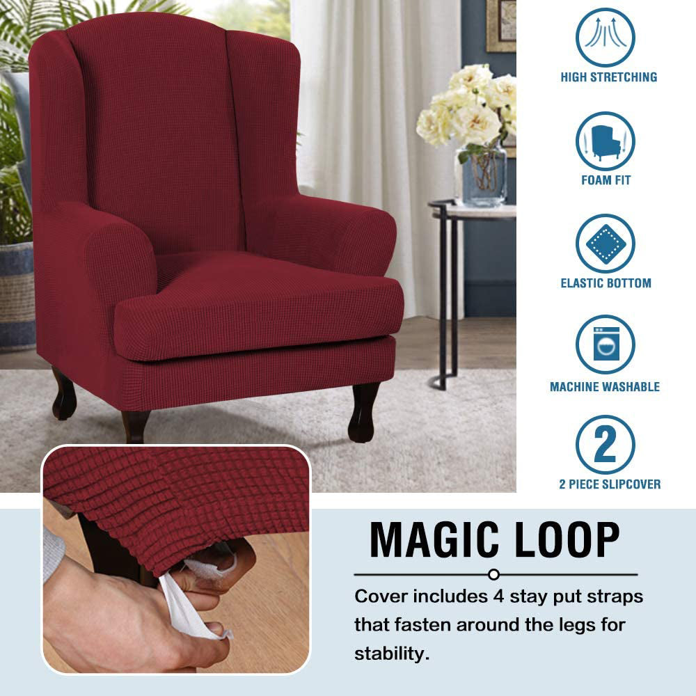 Wing Back Armchair Slipcovers | Leather Recliner Wing Chair Slip Covers ...